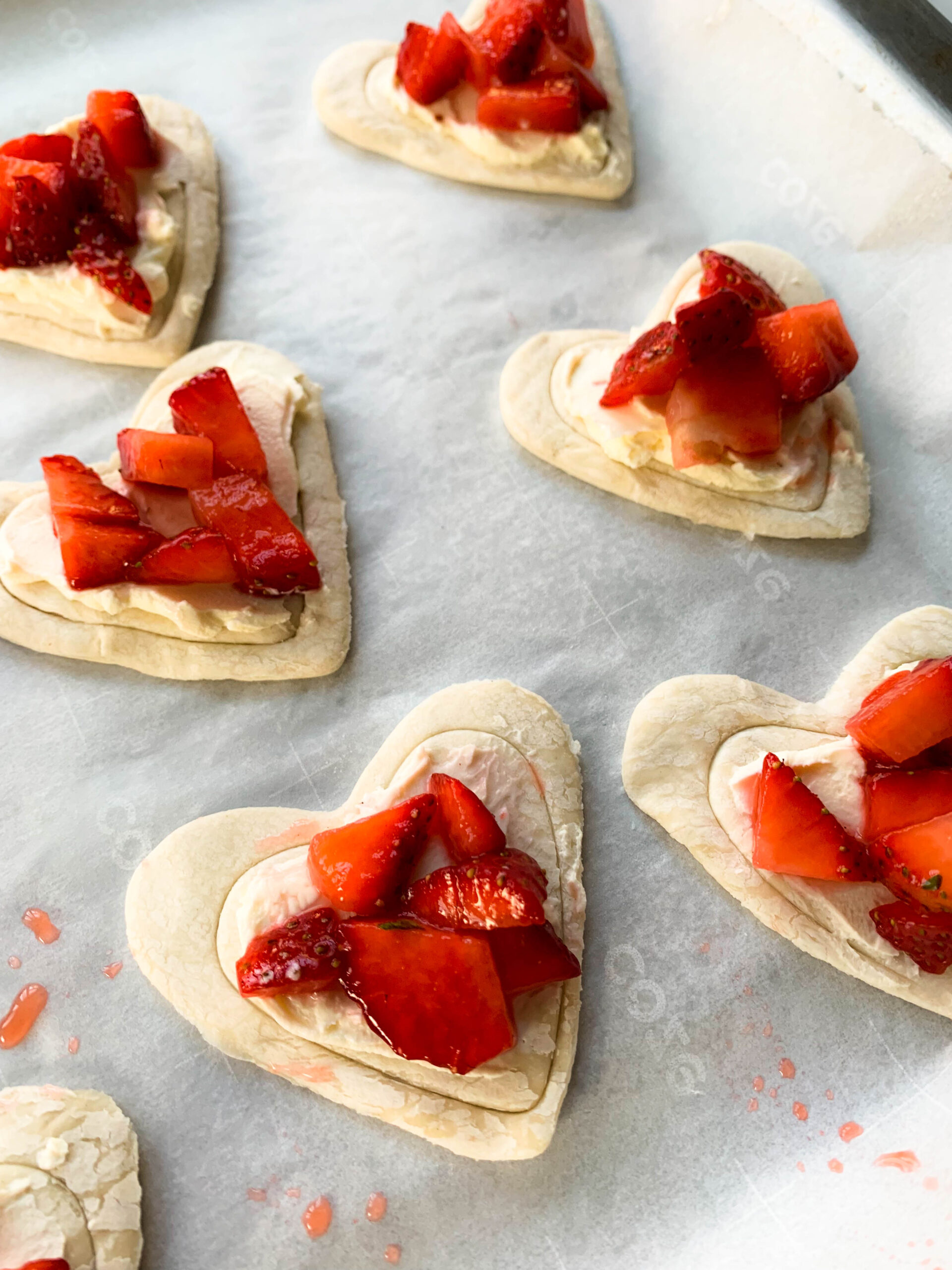 Strawberry Cream Cheese Heart Puffs - The Twin Cooking Project by ...